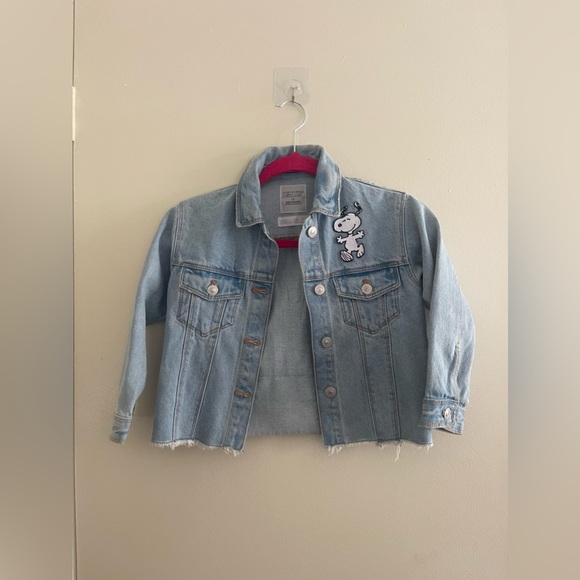 Zara | Jackets & Coats | Zara X Peanuts Charlie Brown Collab Kids Jean ...
